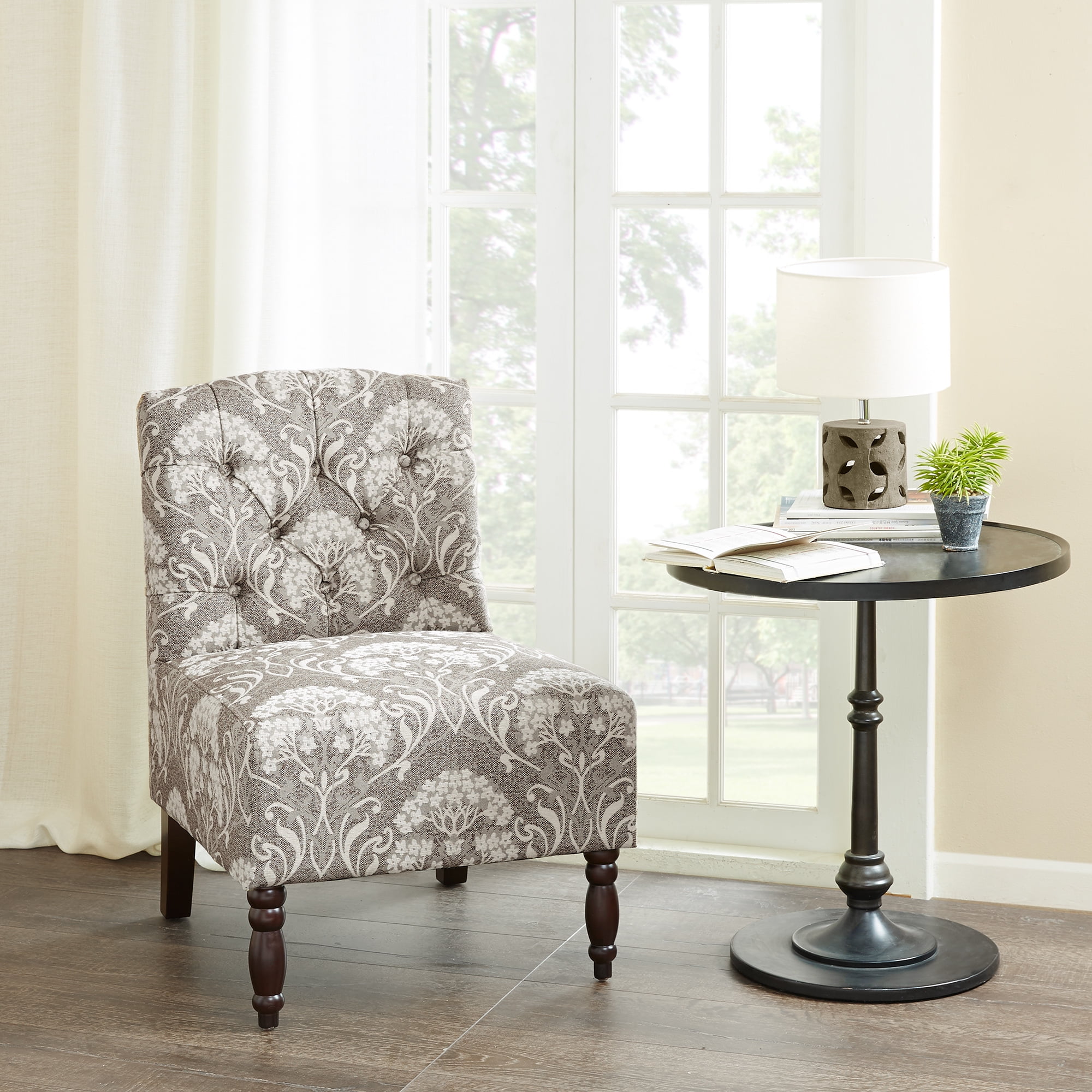 Home Essence Alyssa Tufted Upholstered Armless Accent Chair - Walmart.com