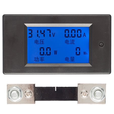 DC Multimeter 6.5-100V 0-100A LCD Display Digital Voltage Power Energy Meter Ammeter 100A ...