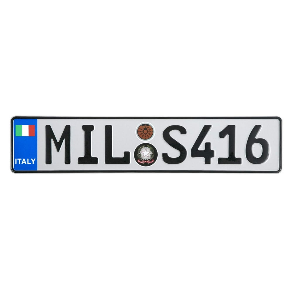 International Tie Italy Italian Euro License Plate with Random Numbers ...