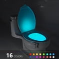 Motion Sensor Toilet Night Light - 16 Color Changing LED Bowl Light ...