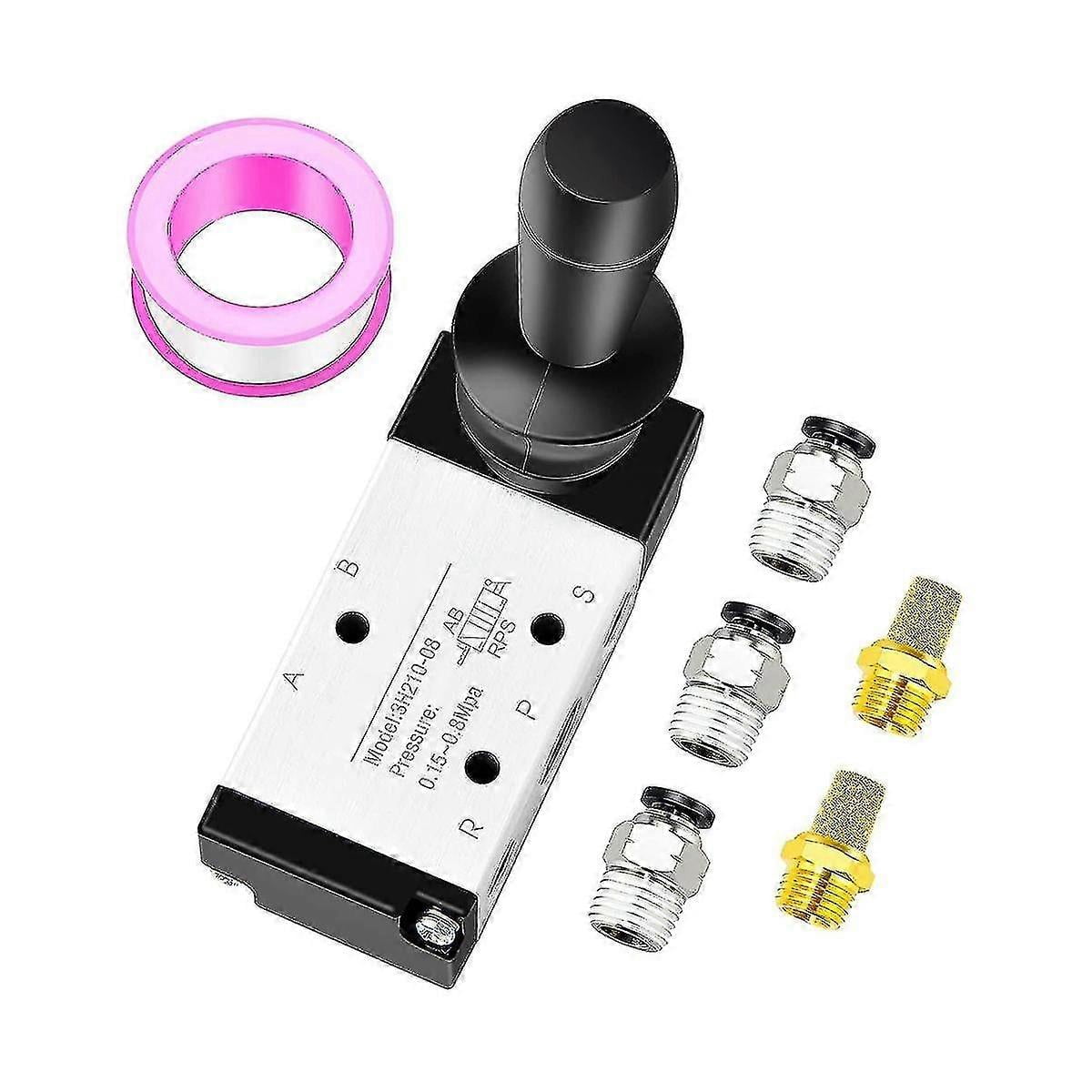 1/4inch Npt 5 Way 3 Position Air Hand Lever Operated Valve Pneumatic ...