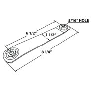 WoodRiver 4-Piece Glider Bracket Hardware with Sealed Bearings, 7-1/2 ...