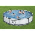 Bestway 56061US 12-Foot by 30-inch Steel Pro Round Frame Swimming Pool ...