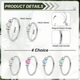 18G Nose Ring for Women Opal Nose Hoop Hypoallergenic Clicker Septum ...