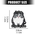 Cartoon Face Brooch Pin With Hilarious I'm Fine It's Just My Face ...