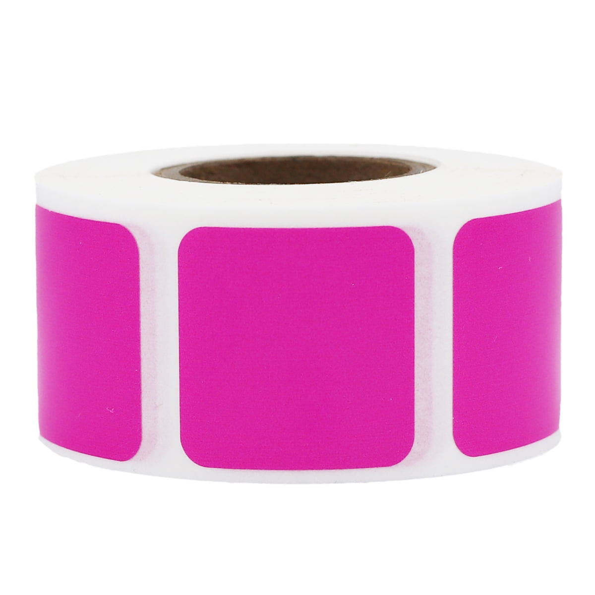 Hot Pink Square Stickers | 1" Inch Square | 500 Pack - Walmart.com