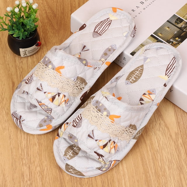 Non-slip Korean quilted double-layer women's slippers spring, summer ...
