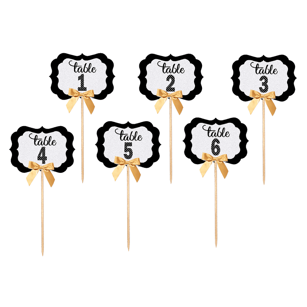 Table Numbers 1 -6 Table Decoration Party Centerpiece Picks - Walmart ...