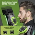 AUDOC Rechargeable Men's Vacuum Beard Trimmer with 20 Length Settings ...