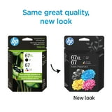 HP 67 Tri-color/67XL Black Ink Cartridge 2-pack - Walmart.com