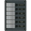 Blue Sea Systems #8373 Switch Panel, Contura w/ Breakers, 6 Switches ...