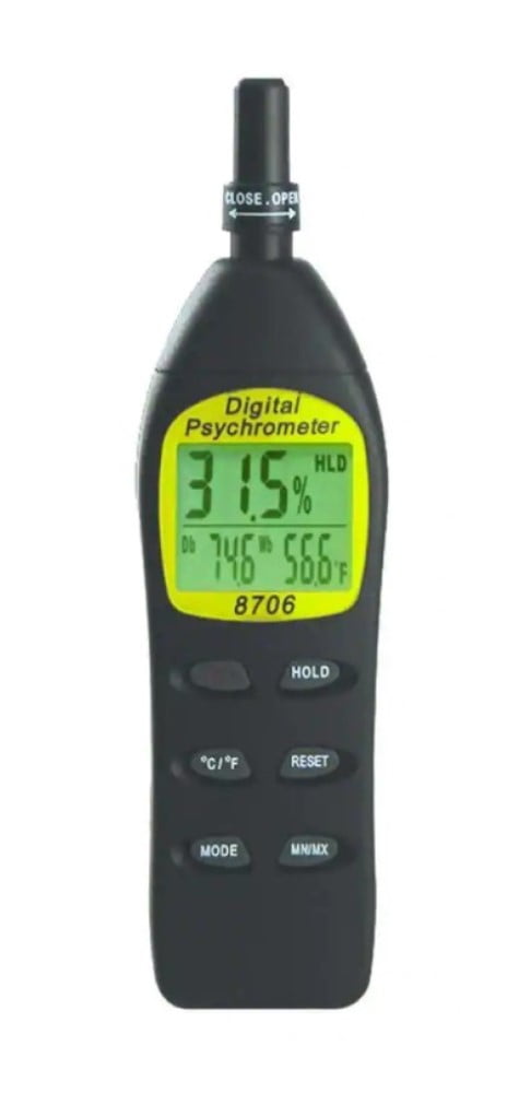 General Tools EP8706 Digital HVAC Psychrometer with Temperature Port ...