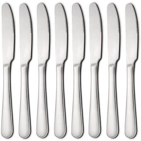 Butter-Knives-Set of 8 Dinner-Knifes Butter-Spreader Stainless-Steel ...