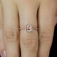 Huge Sale 1.50 Carat Morganite (Round cut Morganite) Diamond Halo ...