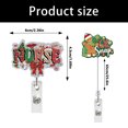 Cartoon Christmas Badge Holder with Metal Belt Clip Retractable ABS ...