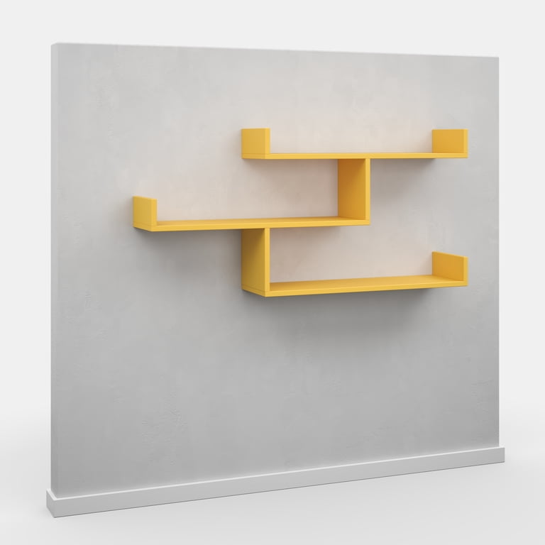 Yellow Cool Wall Shelves Ideas