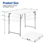 Costway Portable Folding Table for Indoor & Outdoor with Handle, 3 ...