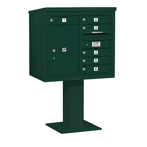 Salsbury Industries 6 Door Front Load 4C Horizontal Cluster Box Unit ...