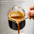Espresso Cups Set of 2, 4 oz Double Spouts, Clear Glass Shot Glasses ...