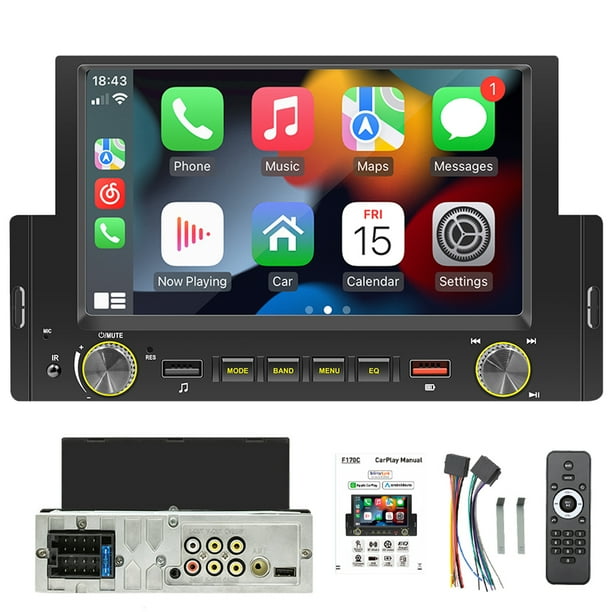 VIGORTHRIVE 6.2" 1 DIN Car Stereo Radio Wince System Carplay Android ...