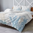 4 Piece Duvet Cover Set Cal king, Watercolor Seahorse Jellyfish Soft ...