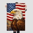 Affixzi American Eagle Wall Art， Patriotic USA Flag Print， Bald Eagle ...