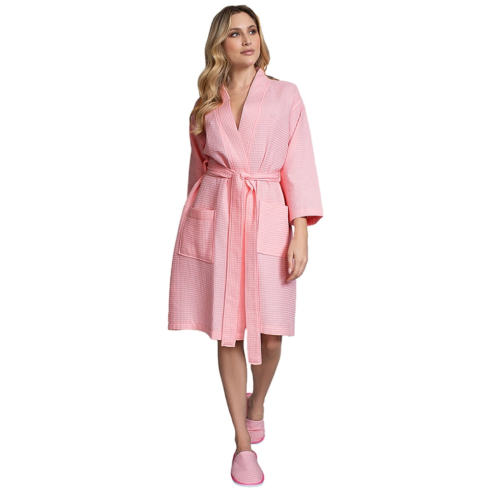 Lotus Linen Lightweight Waffle Robe for Women Kimono Bridesmaids Womens ...