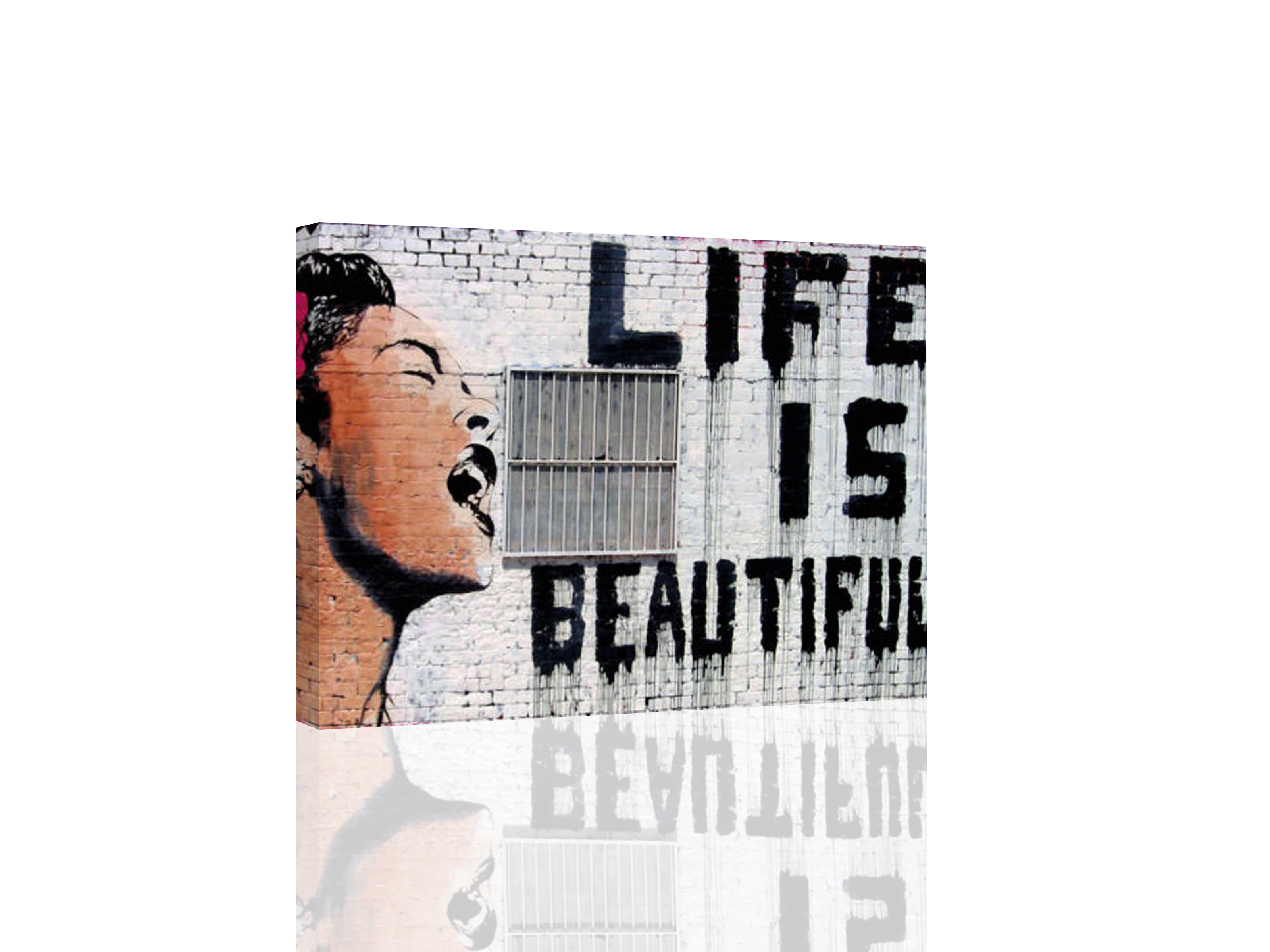 Banksy Life Is Beautiful - CANVAS OR PRINT WALL ART - Walmart.com