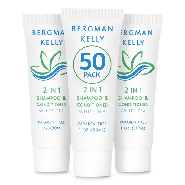 BERGMAN KELLY 1 fl oz Travel Size Shampoo & Conditioner 2-in-1, 50 Pack ...