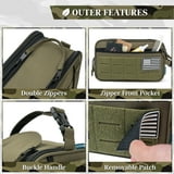 Pavilia Tactical Toiletry Bag for Men, Hygiene Travel Bag, Military ...