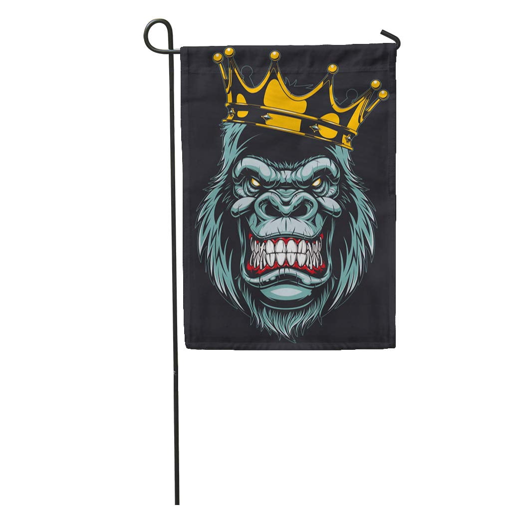 SIDONKU King Ferocious Gorilla Head on Crown Monkey Angry Beast Mascot ...