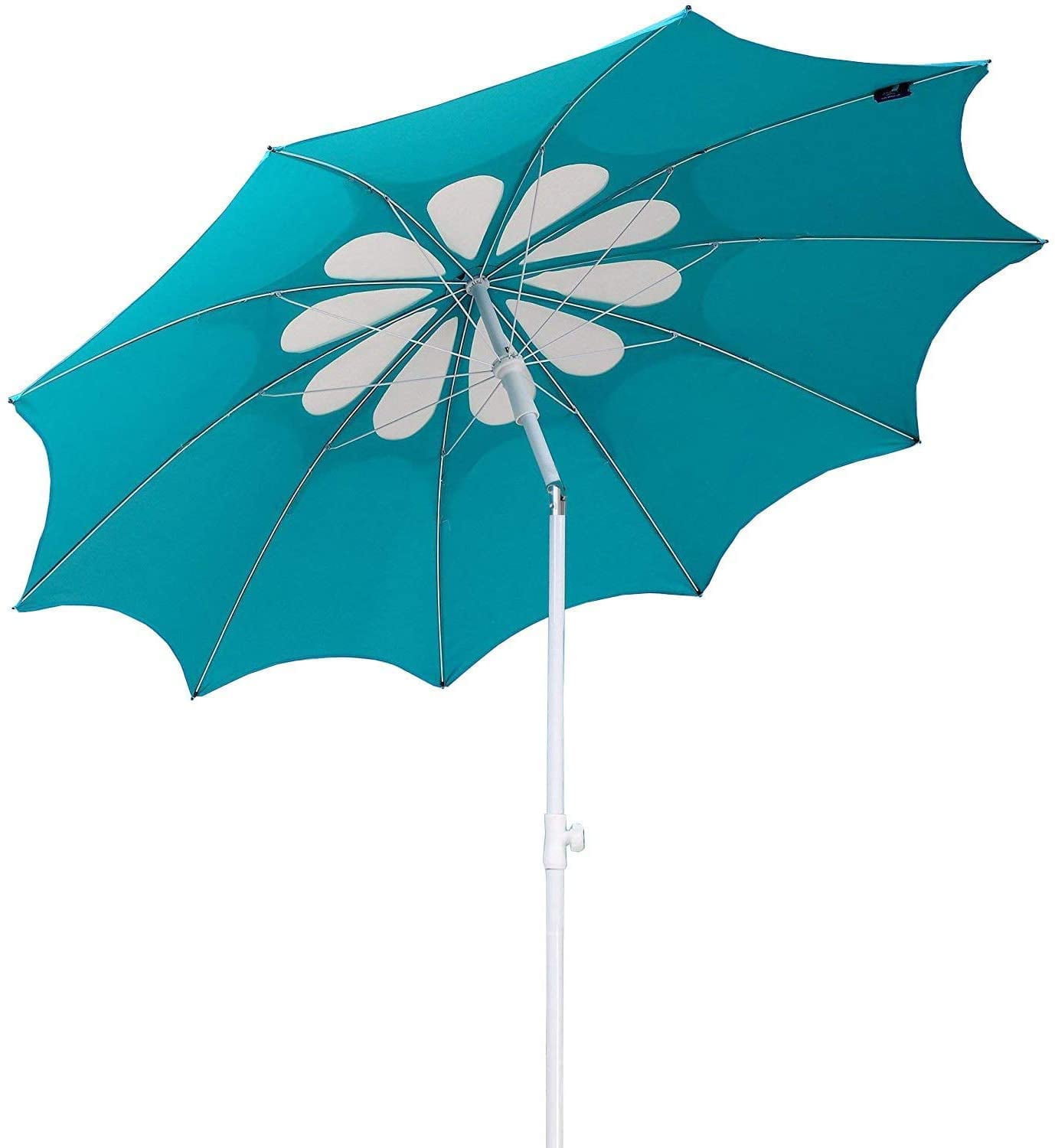 7 ft Portable Outdoor Picnic Beach Umbrella Sun Shelter with Tilt and ...