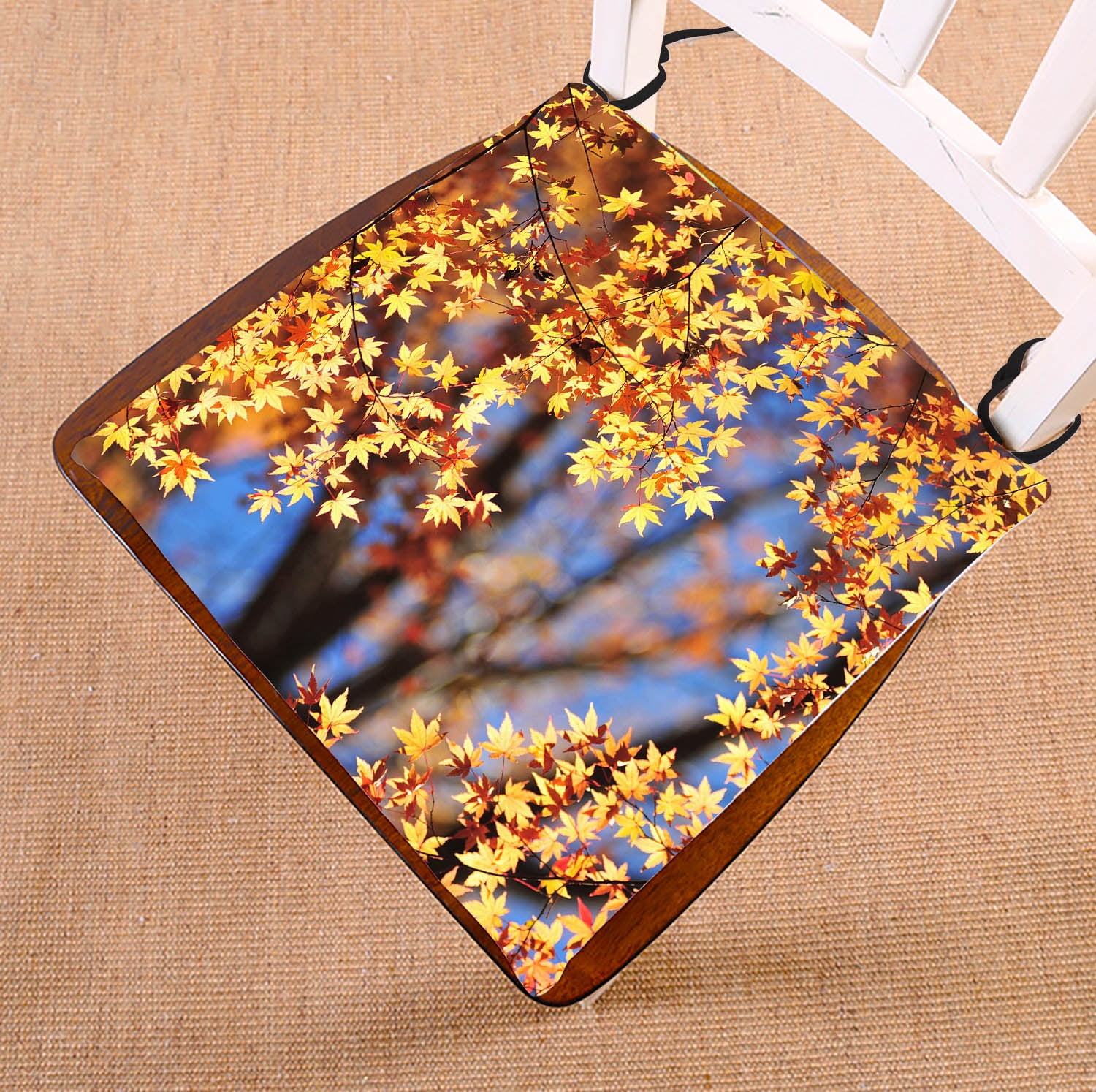 YKCG Autumn Maple Leaves Fall Prime Seat Cushion Chair Cushion Floor ...