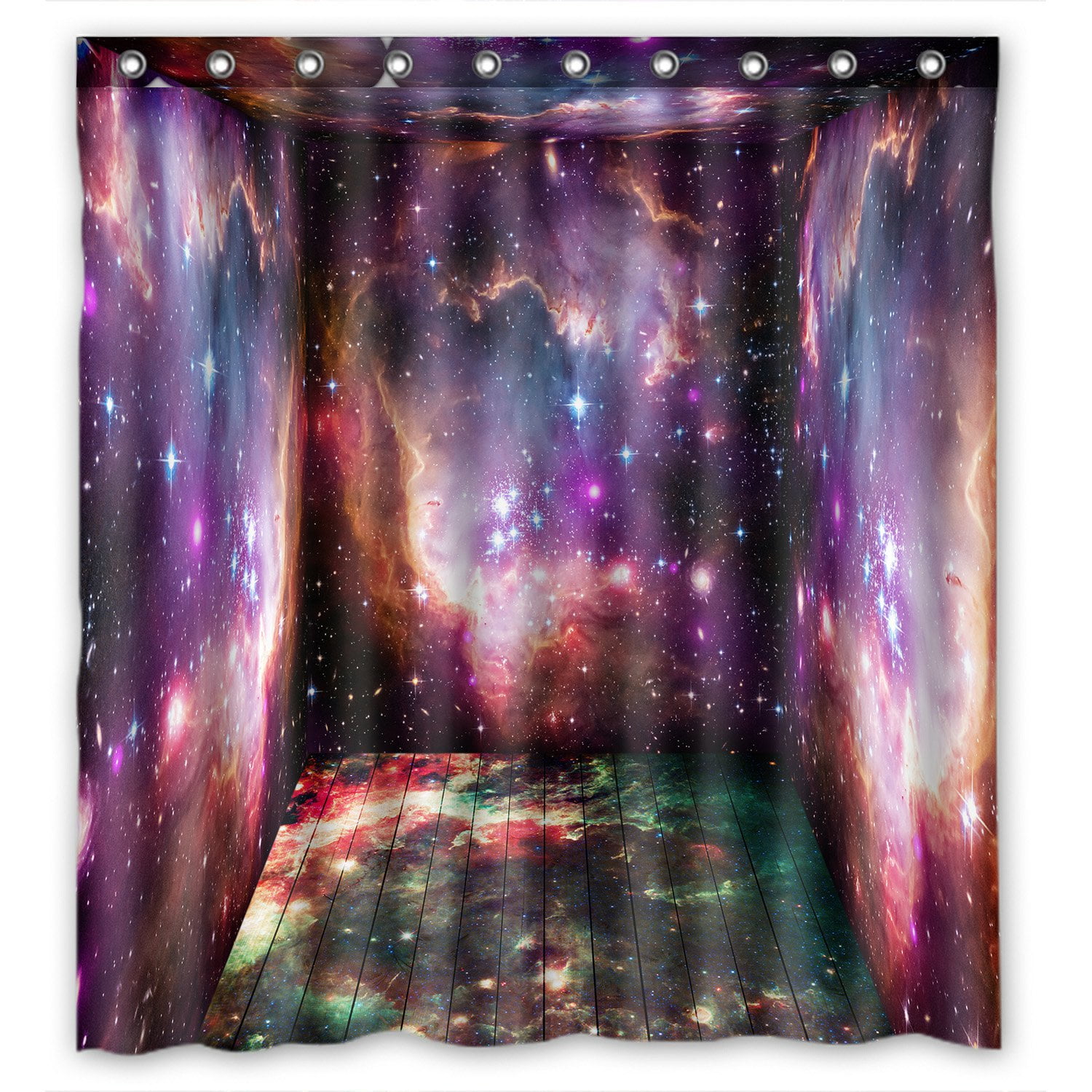 PHFZK Cosmos Cosmic Background Shower Curtain, Universe Galaxy Space ...