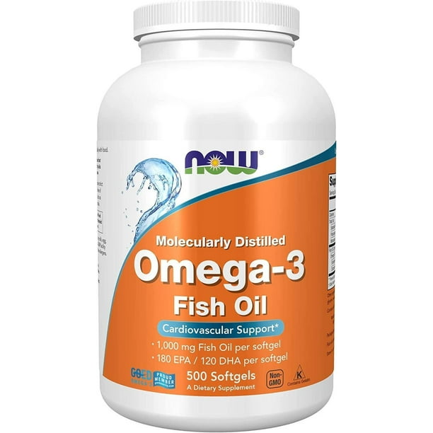 Now Foods Omega 3 1000Mg 500 Cápsulas 180 EPA / 120 DHA NOW Omega 3 | Bodega Aurrera en línea