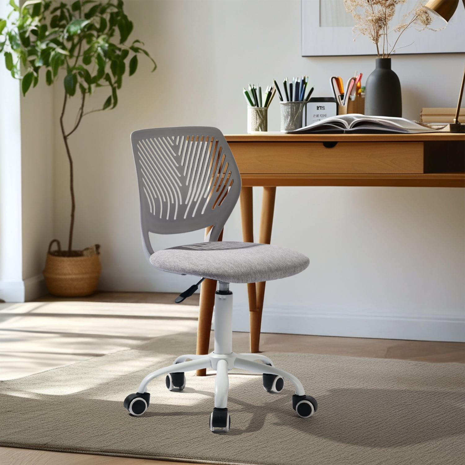 Homy Casa Adjustable Swivel Desk Chair with Cushioned Seat for Dorm ...