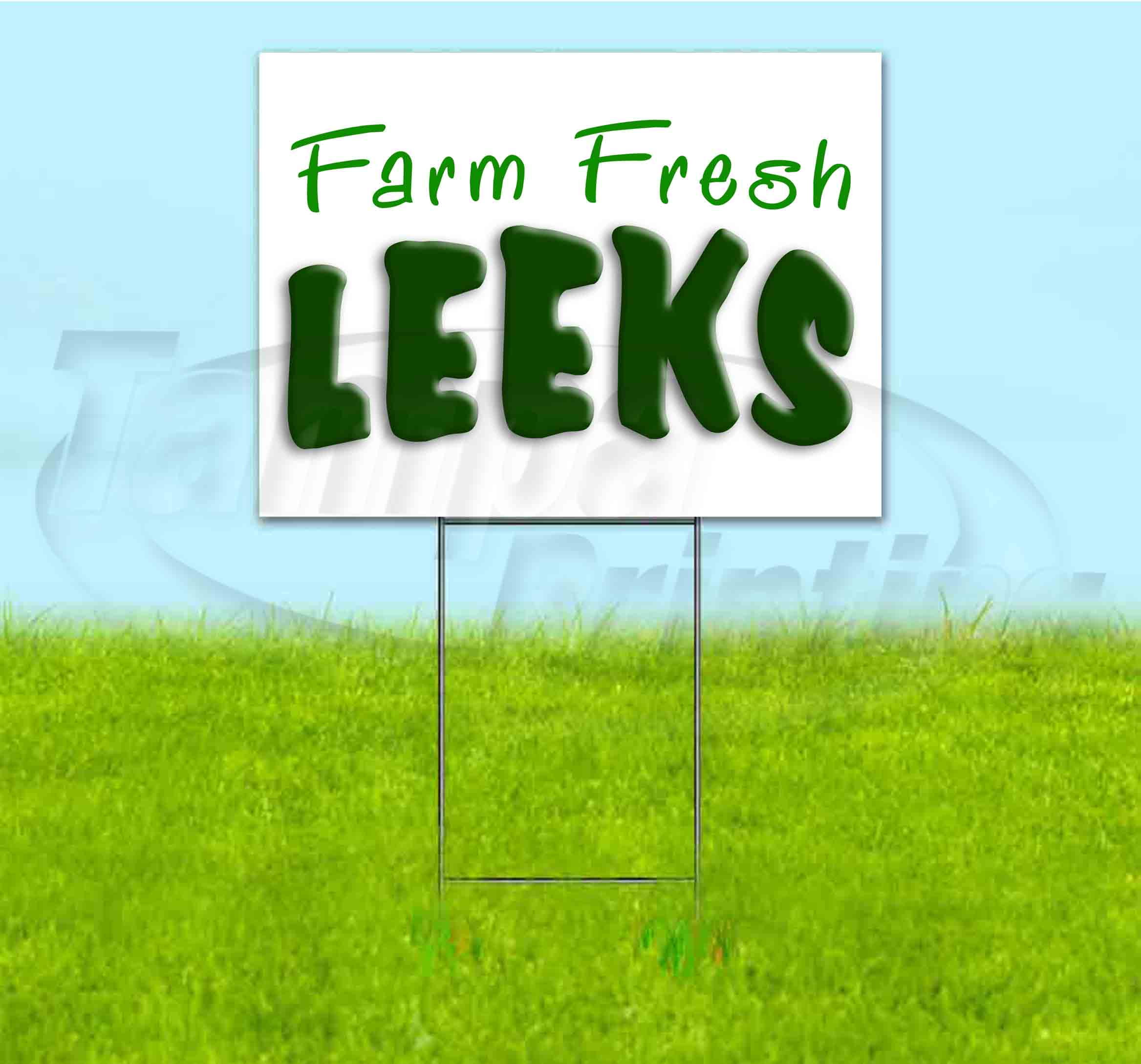Farm Fresh Leeks (18"x24") Corrugated Plastic Yard Sign, Bandit, Lawn ...