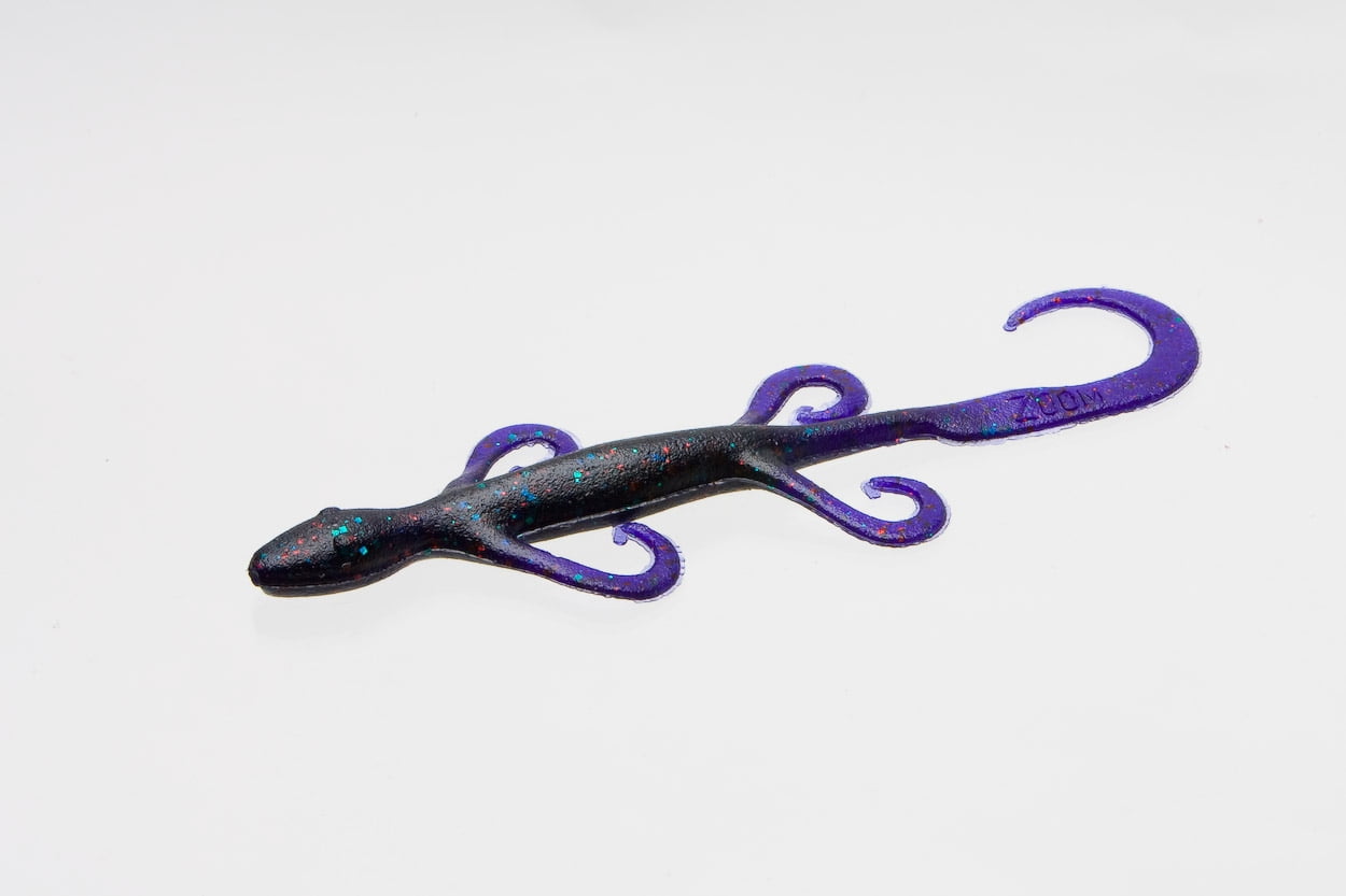 Zoom Lizard Fishing Bait, Smoke Purple, 6”, 9-pack, Soft Baits ...