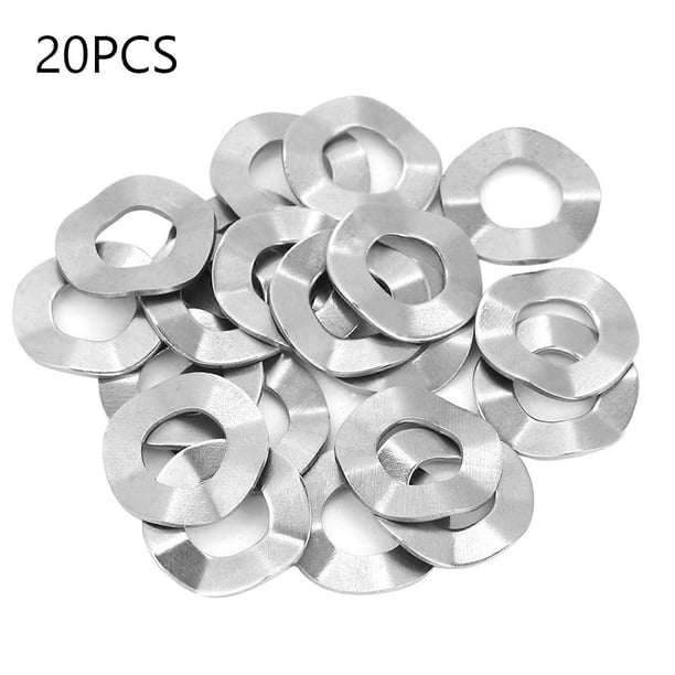 M10 20pcs Stainless Steel Wave Washer Gasket Spring Washers Lock Tools ...