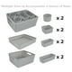 Simplify 10 Pack Plastic Organizing Storage Basket Set, Grey - Walmart.com
