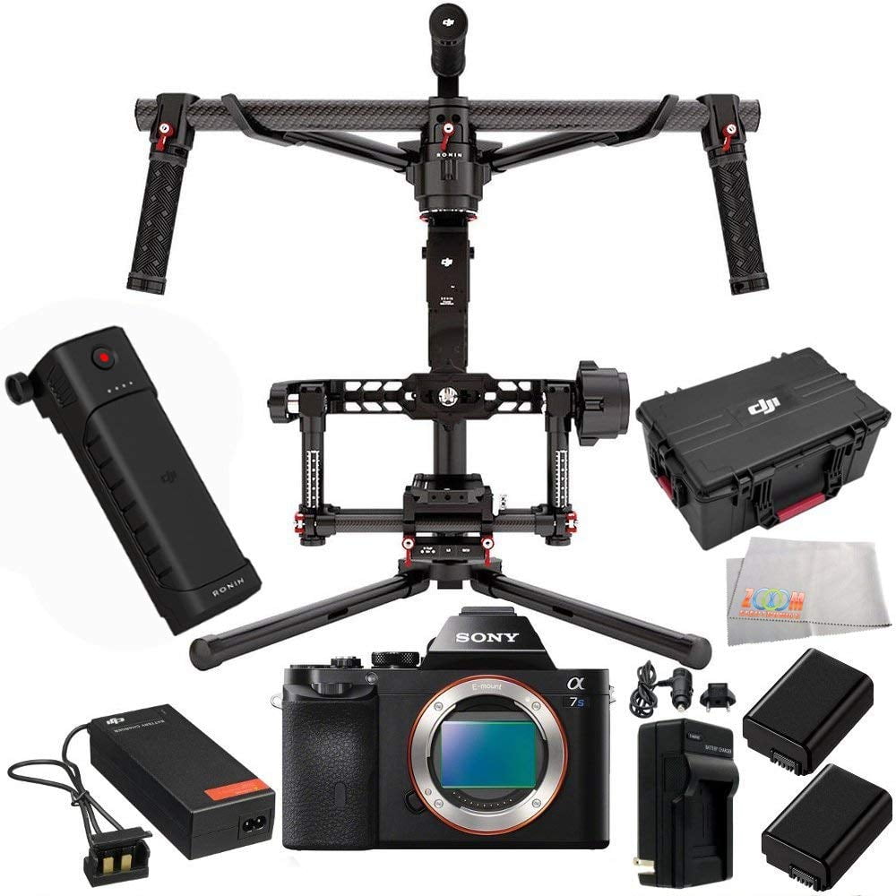 DJI Ronin 3-Axis Brushless Gimbal Stabilizer + Sony Alpha a7S Mirrorless Digital Camera 9PC ...