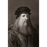 Leonardo Da Vinci Portrait Sepia Etching Realism Artwork Human Davinci ...