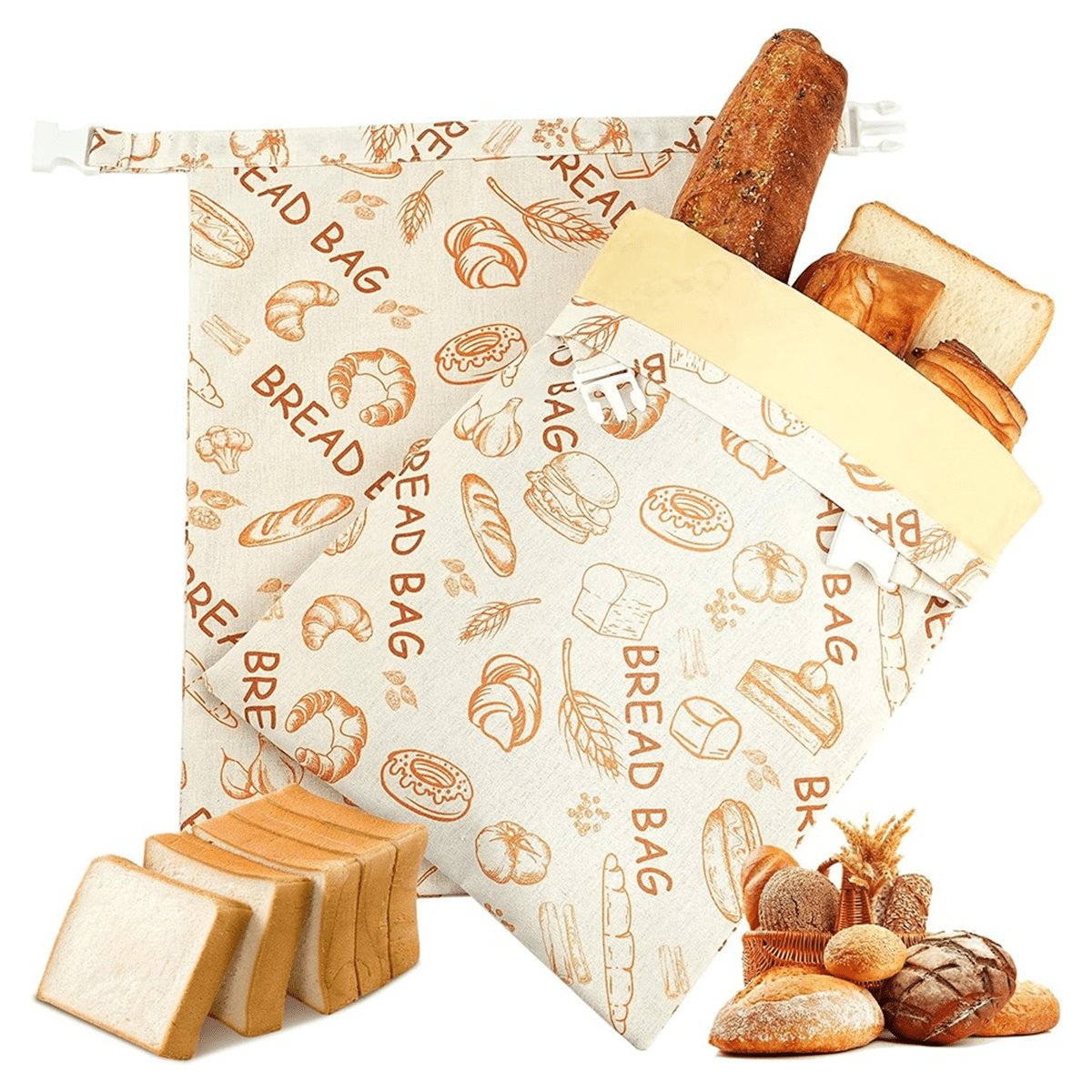 Click here for Unbranded Reusable Beeswax Bread Bags(2 Pack)  Bee... prices