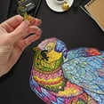 Wood Trick Bright Parrot 155 Piece Wooden Jigsaw Puzzle for Kids and ...