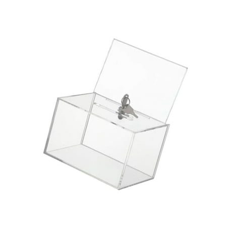Clear Voting Box Container Raffle Ticket Box for Donation Case Donation ...