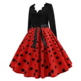 SONXAHE Women's Polka Dot Vintage Swing Dress Elegant Retro Party A ...