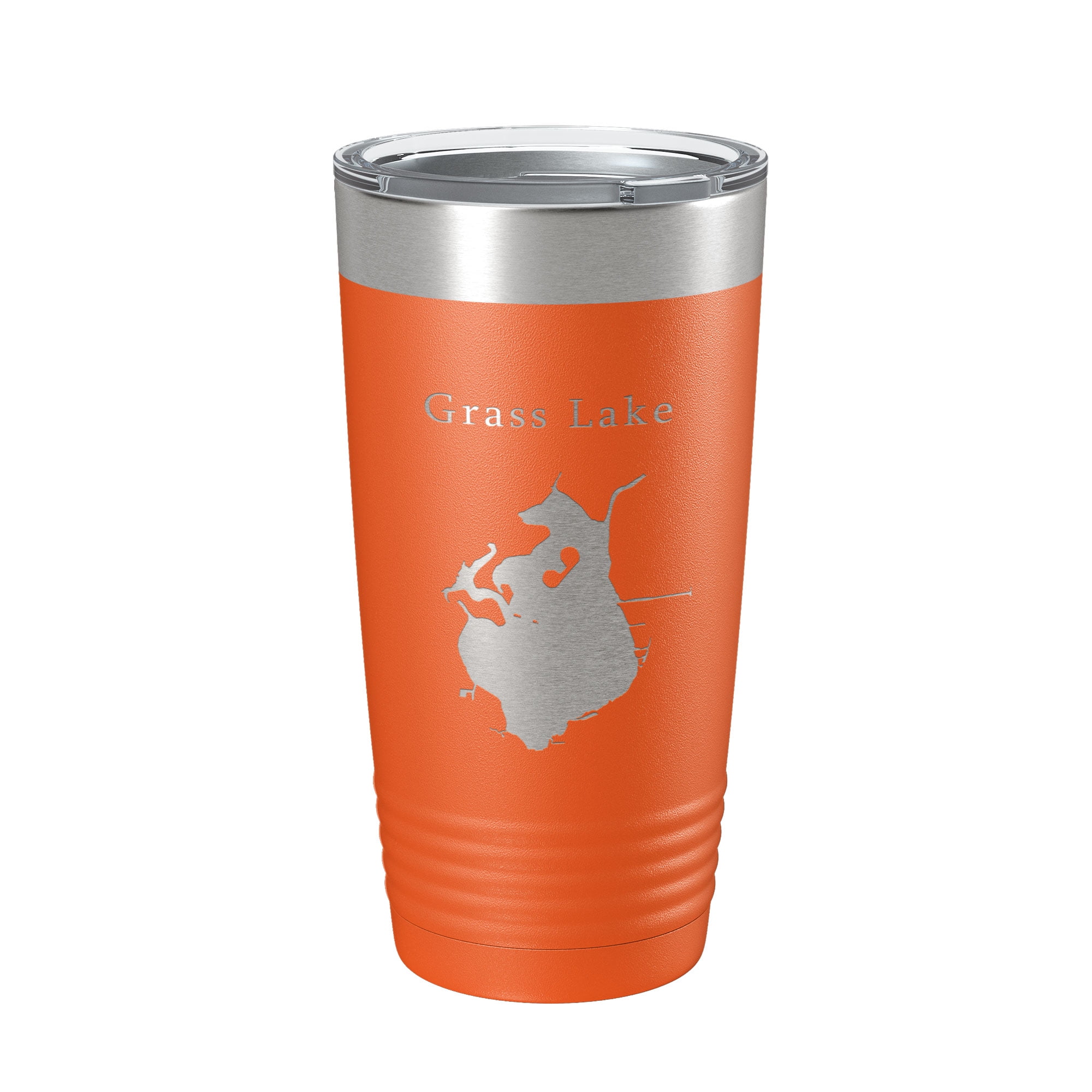 Grass Lake Map Tumbler Travel Mug Insulated Laser Engraved Coffee Cup ...