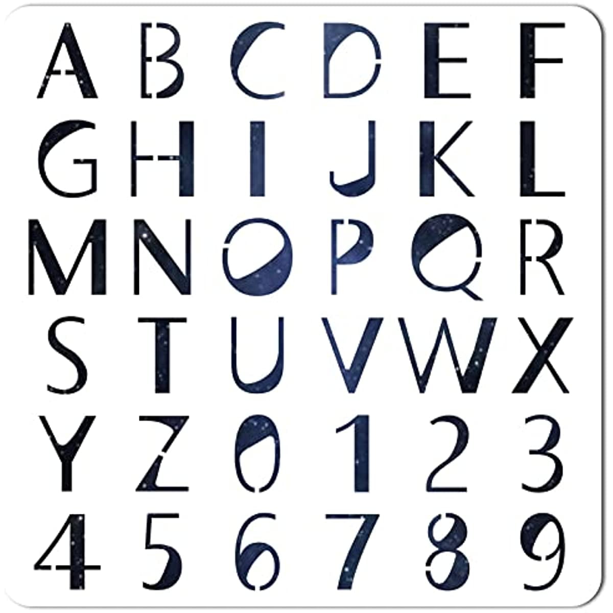 Gothic Font Lettering Stencil Reusable Old English Font Number Stencil ...