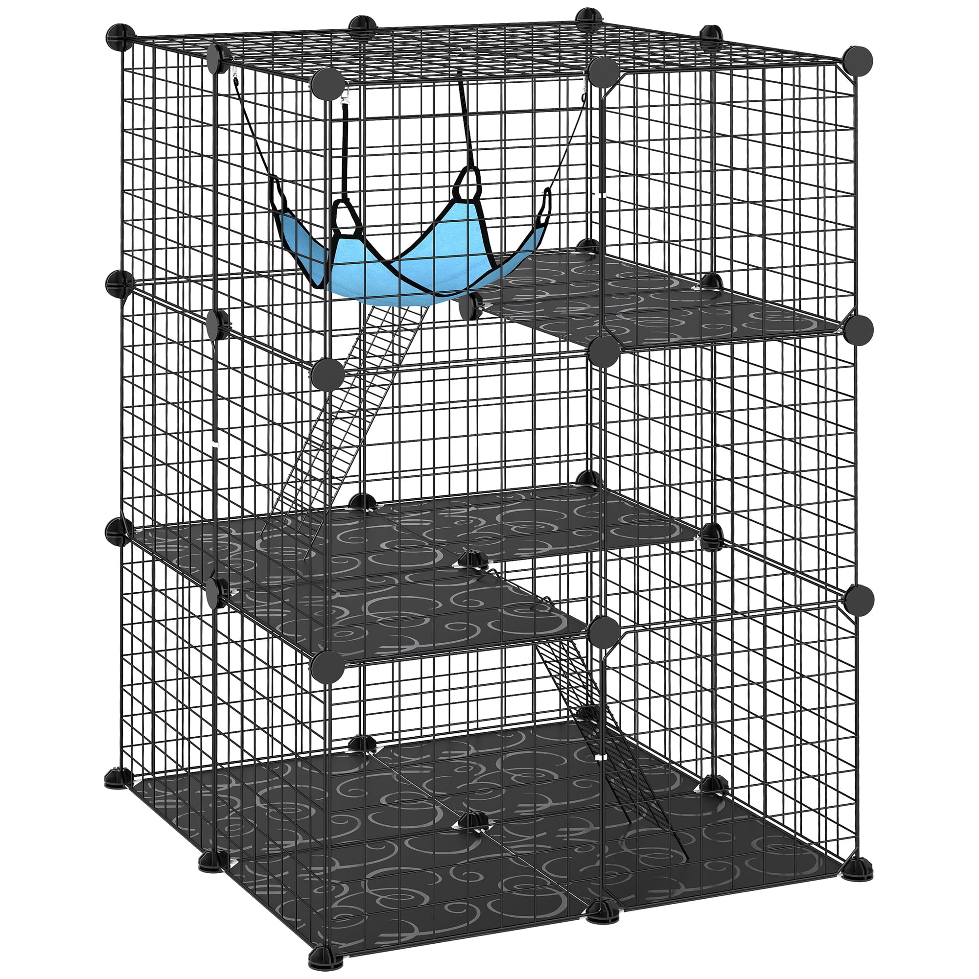Click here for Pawhut 3 Tier Cat Cage Crate  Diy Pet Playpen With... prices