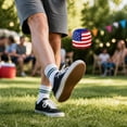 Patriotic Footbag Sack, Hand-Made Knitted Design, Footbag Sack For 4th ...